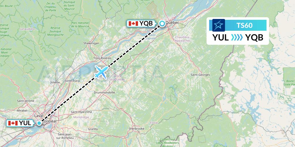 TS60 Flight Status Air Transat: Montreal to Quebec (TSC60)