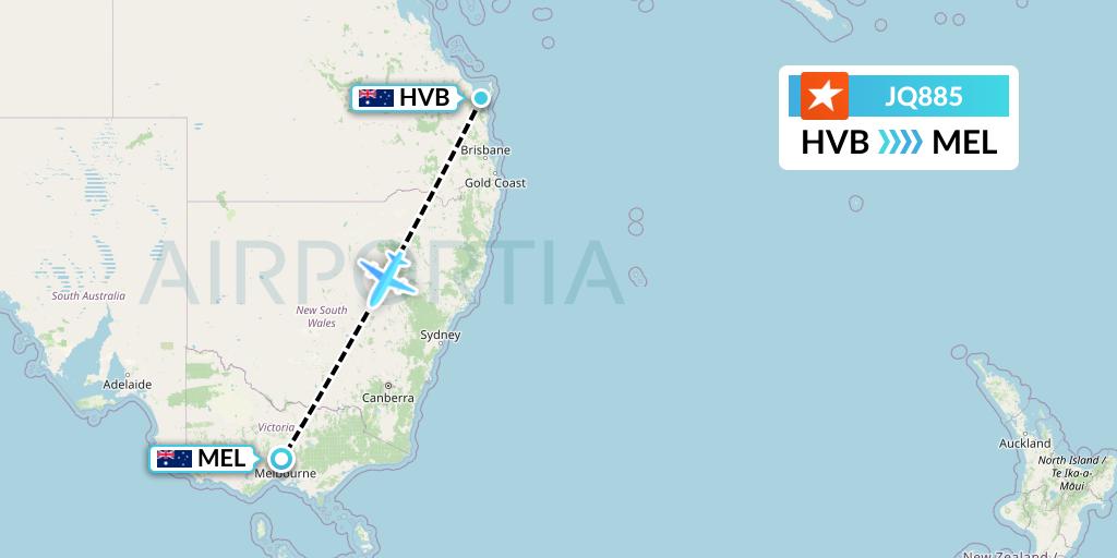 JQ885 Flight Status Jetstar Airways: Hervey Bay to Melbourne (JST885)