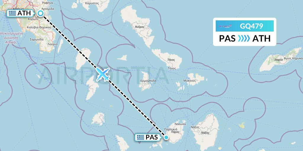 GQ479 Flight Status Sky Express (Greece): Paros to Athens (SEH479)