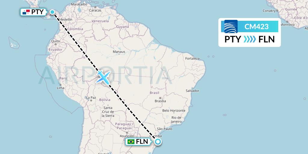CM423 Flight Status Copa Airlines: Panama City to Florianopolis (CMP423)