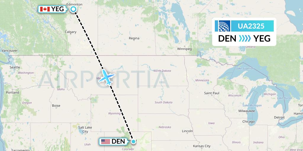 UA2325 Flight Status United Airlines: Denver to Edmonton (UAL2325)