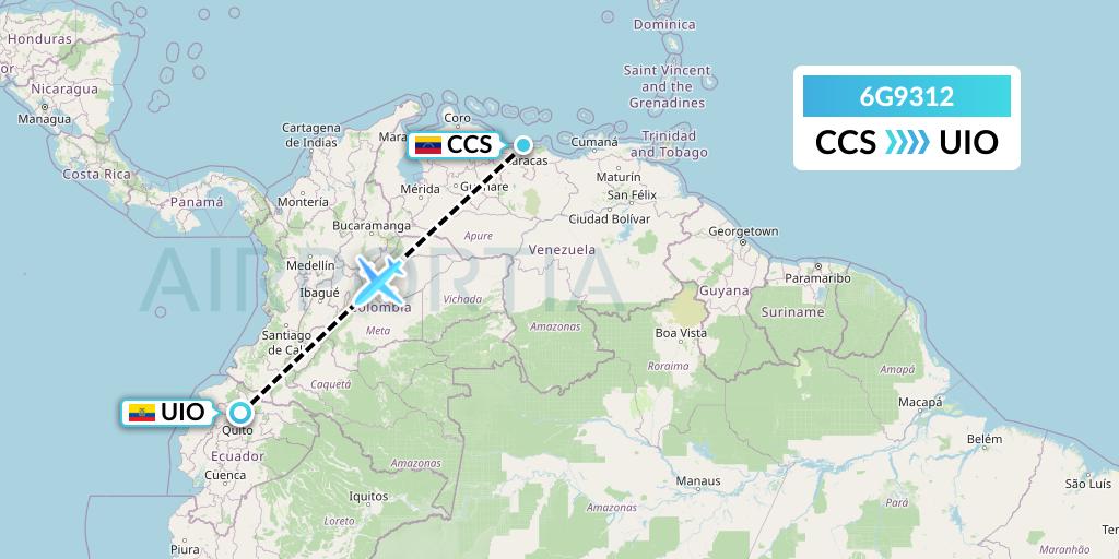 6G9312 Flight Status Go2Sky: Caracas to Quito (RLX9312)