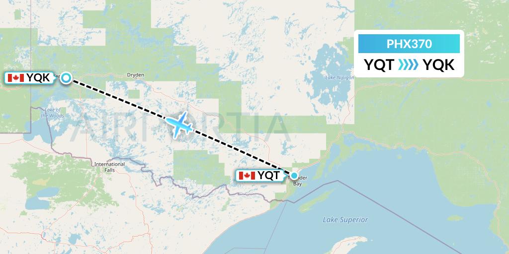 PHX370 Flight Status SkyCare: Thunder Bay to Kenora