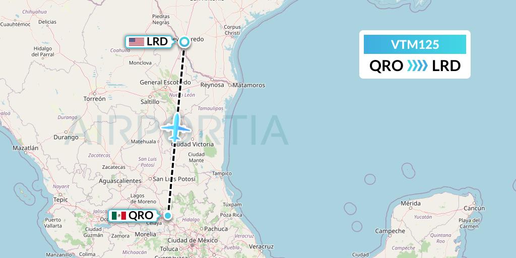 VTM125 Flight Status Aeronaves TSM: Queretaro to Laredo