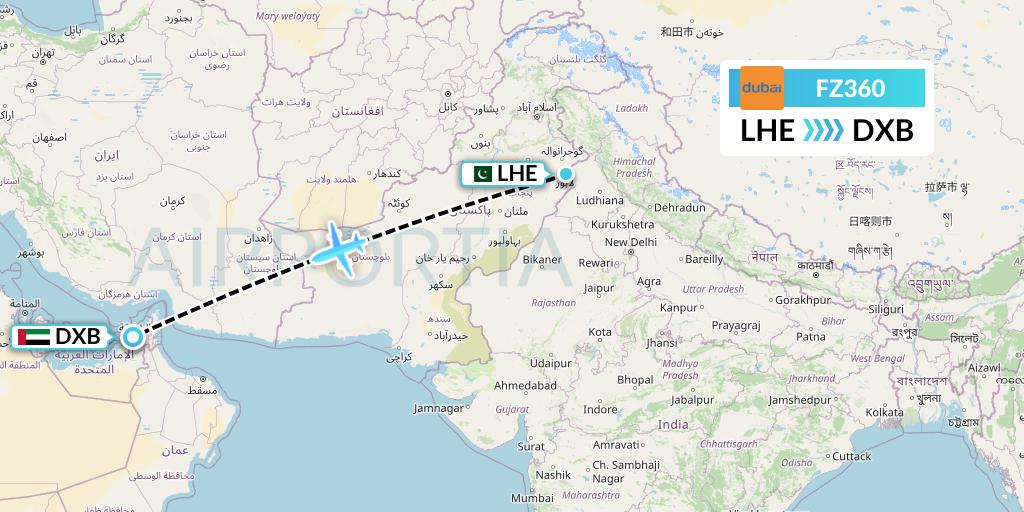FZ360 Flight Status FlyDubai: Lahore to Dubai (FDB360)