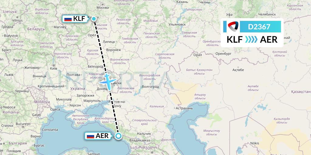 D2367 Flight Status Severstal Aircompany: Kaluga to Sochi (SSF367)