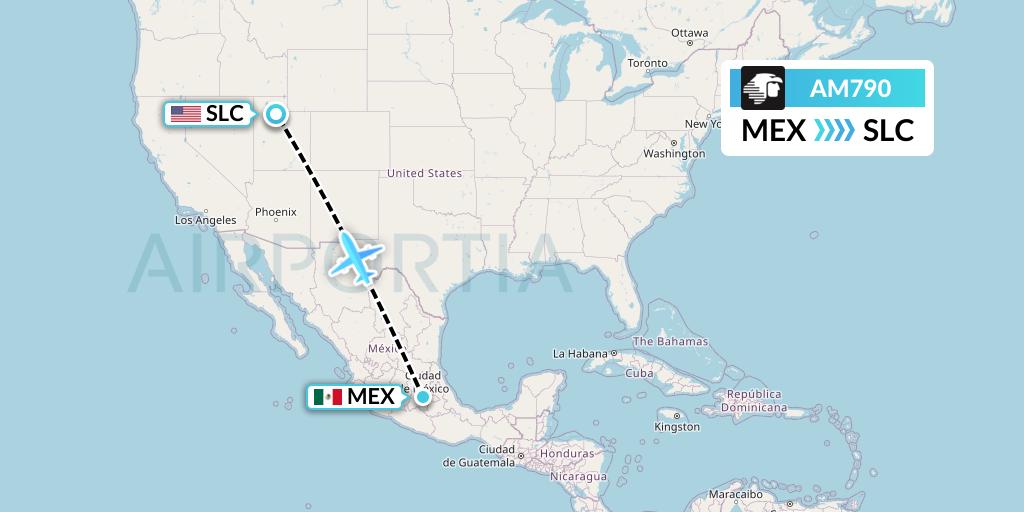 AM790 Flight Status Aeromexico: Mexico City to Salt Lake City (AMX790)