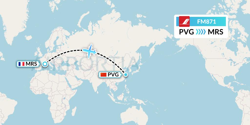 FM871 Flight Status Shanghai Airlines: Shanghai to Marseille (CSH871)