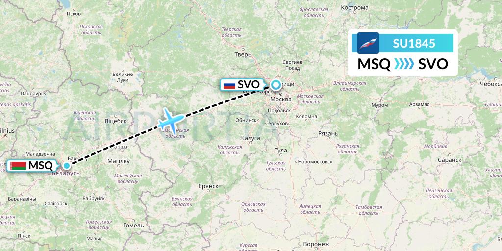 SU1845 Flight Status Aeroflot: Minsk to Moscow (AFL1845)