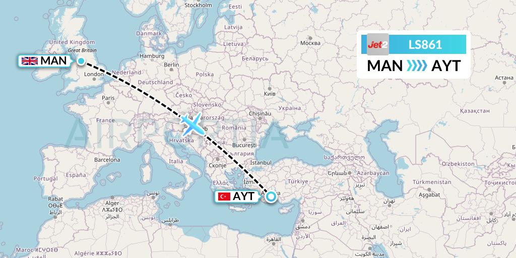 LS861 Flight Status Jet2: Manchester to Antalya (EXS861)