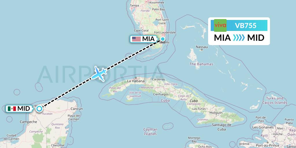 VB755 Flight Status VivaAerobus: Miami to Merida (VIV755)