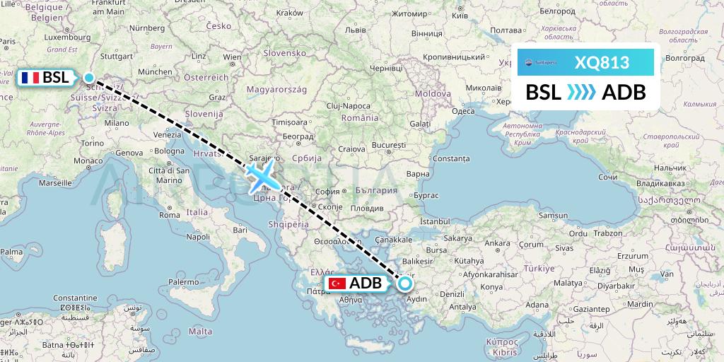 XQ813 Flight Status SunExpress: Basel to Izmir (SXS813)