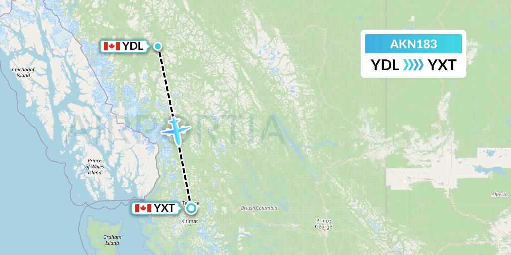 AKN183 Flight Status Alkan Air: Dease Lake to Terrace