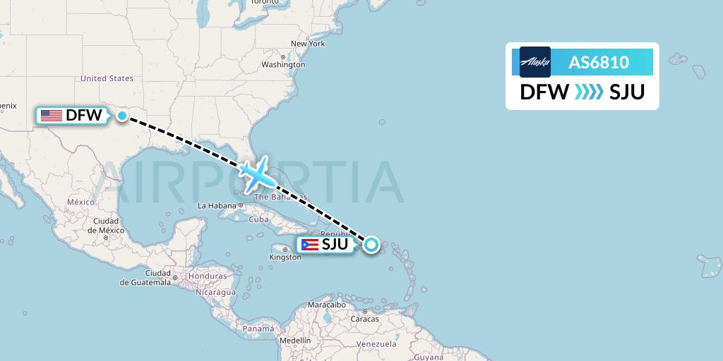 AS6810 Flight Status Alaska Airlines: Dallas to San Juan (ASA6810)