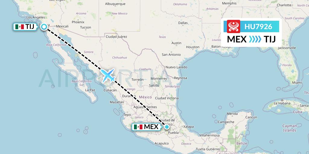 HU7926 Flight Status Hainan Airlines: Mexico City to Tijuana (CHH7926)