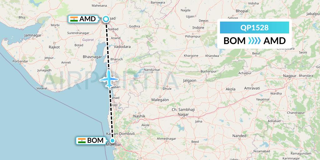 QP1528 Flight Status Akasa Air: Mumbai to Ahmedabad (AKJ1528)