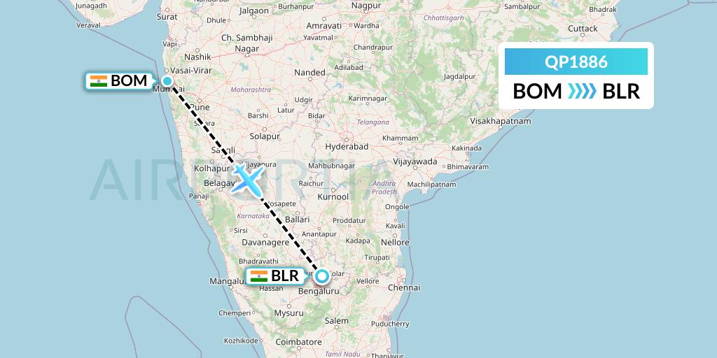 QP1886 Flight Status Akasa Air: Mumbai to Bangalore (AKJ1886)