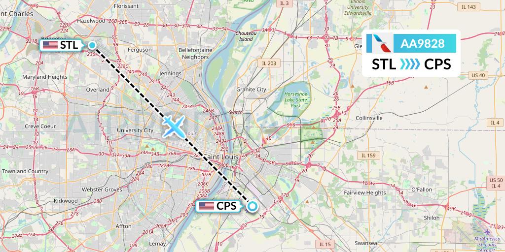 AA9828 Flight Status American Airlines: St. Louis to St. Louis (AAL9828)