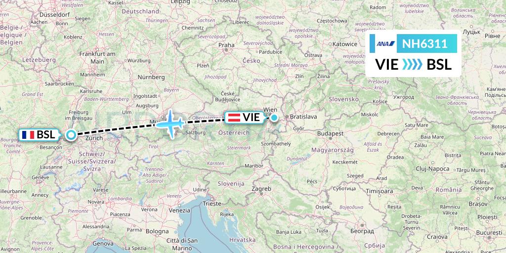 NH6311 Flight Status All Nippon Airways: Vienna to Basel (ANA6311)