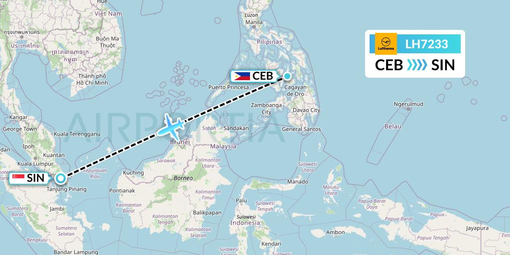 LH7233 Flight Status Lufthansa: Cebu to Singapore (DLH7233)