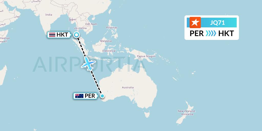 JQ71 Flight Status Jetstar Airways: Perth to Phuket (JST71)
