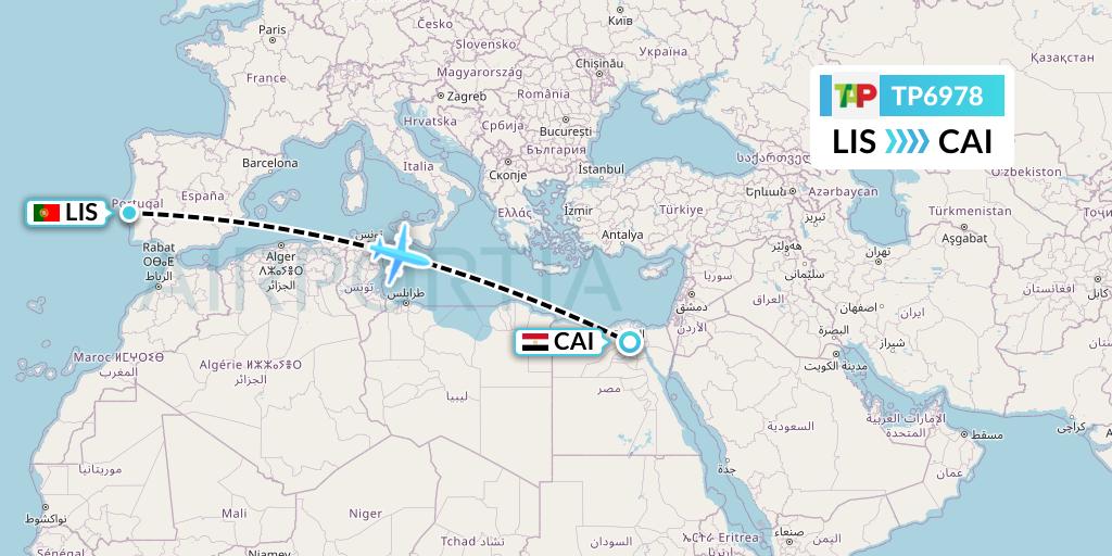 TP6978 Flight Status TAP Portugal: Lisbon to Cairo (TAP6978)