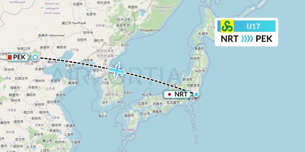 IJ17 Flight Status Spring Airlines Japan: Tokyo to Beijing (SJO17)