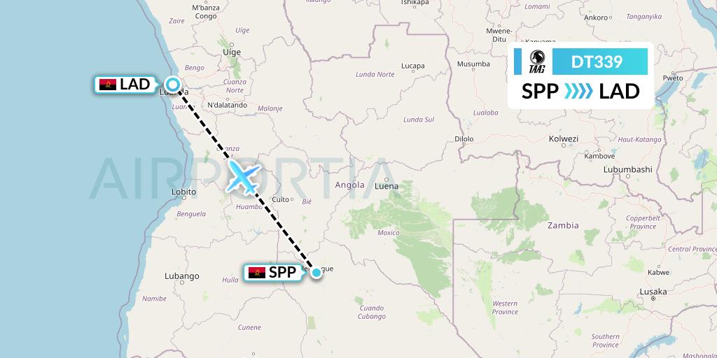 DT339 Flight Status TAAG Angola Airlines: Menongue to Luanda (DTA339)