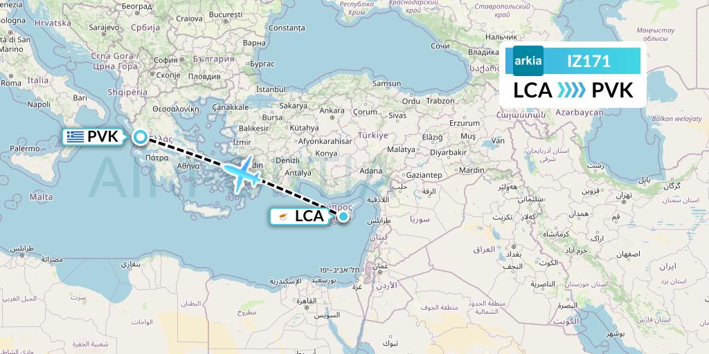 IZ171 Flight Status Arkia Israeli Airlines: Larnaca to Preveza (AIZ171)