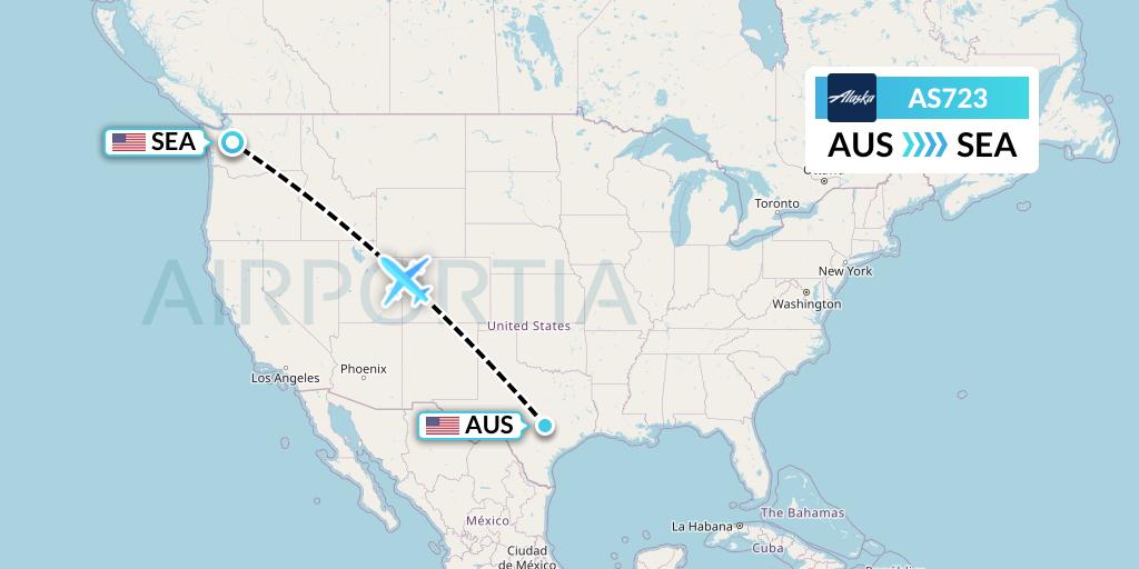 AS723 Flight Status Alaska Airlines: Austin to Seattle (ASA723)