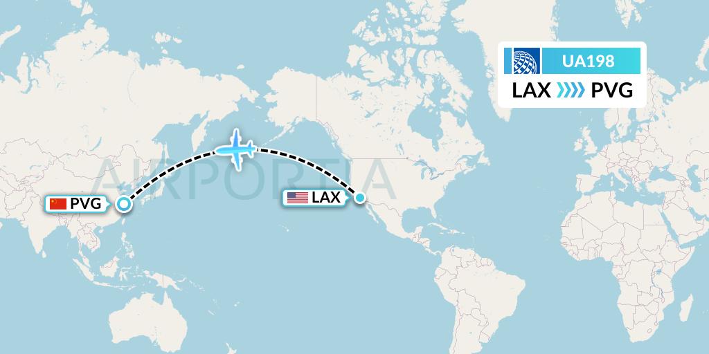 UA198 Flight Status United Airlines: Los Angeles to Shanghai (UAL198)