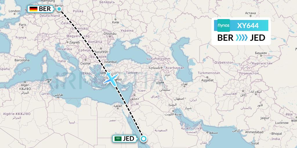 XY644 Flight Status Flynas: Berlin to Jeddah (KNE644)
