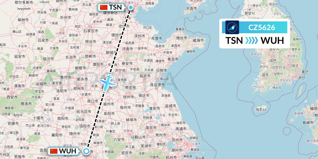 CZ5626 Flight Status China Southern Airlines: Tianjin to Wuhan (CSN5626)