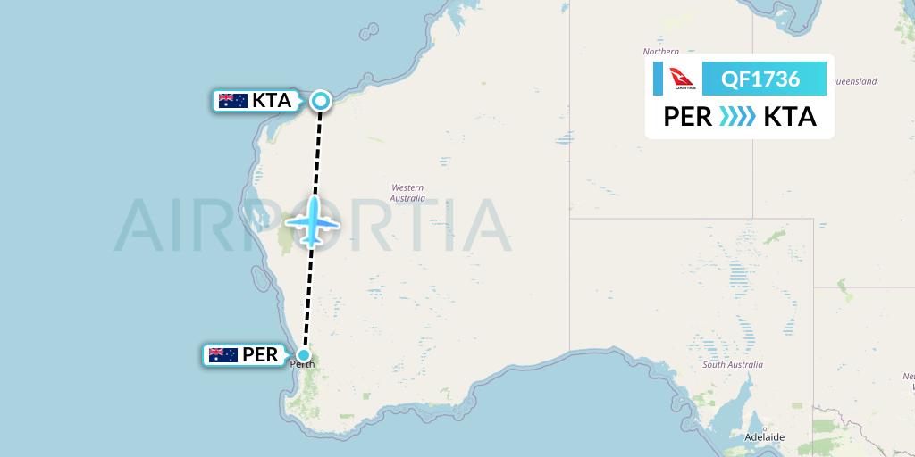QF1736 Flight Status Qantas: Perth to Karratha (QFA1736)