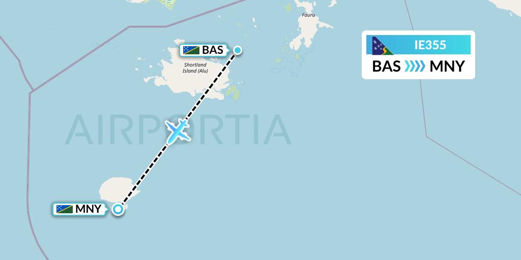 IE355 Flight Status Solomon Airlines: Ballalae to Stirling Island (SOL355)