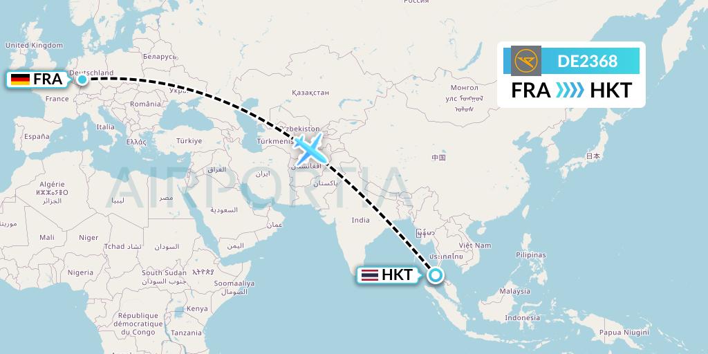 DE2368 Flight Status Condor: Frankfurt to Phuket (CFG2368)