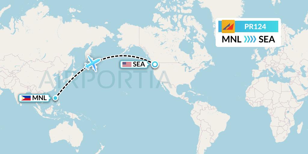PR124 Flight Status Philippine Airlines: Manila to Seattle (PAL124)