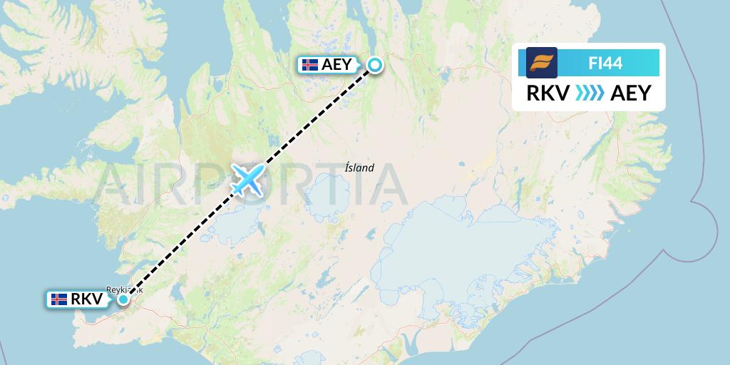 FI44 Flight Status Icelandair: Reykjavik to Akureyri (ICE44)