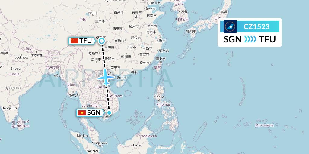 CZ1523 Flight Status China Southern Airlines: Ho Chi Minh City to ...