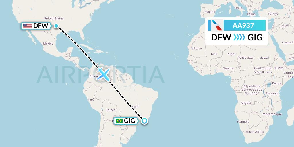 AA937 Flight Status American Airlines: Dallas to Rio de Janeiro (AAL937)