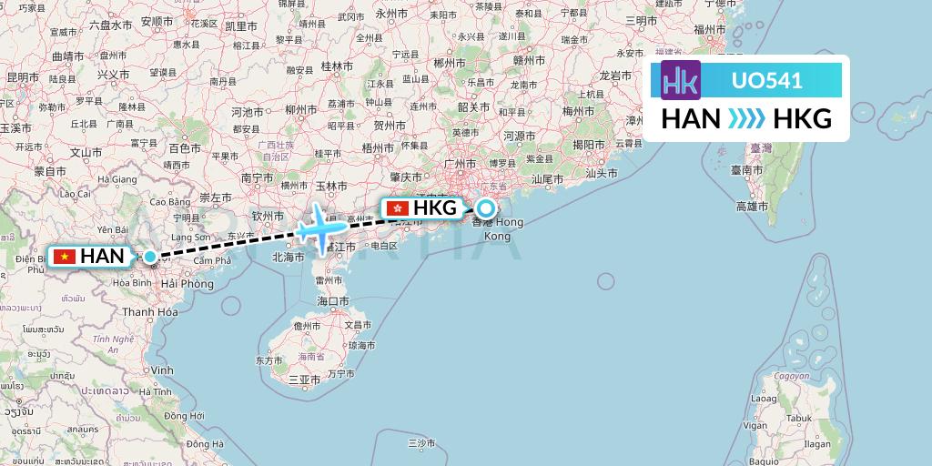 UO541 Flight Status Hong Kong Express: Hanoi to Hong Kong (HKE541)