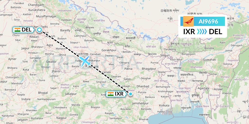 AI9696 Flight Status Air India: Ranchi to Delhi (AIC9696)
