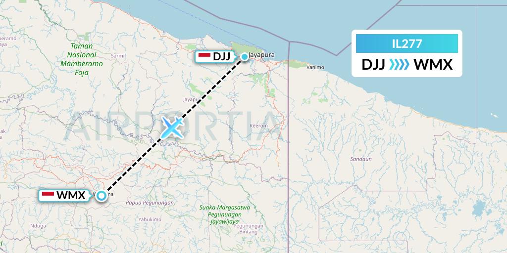 IL277 Flight Status Trigana Air Service: Jayapura to Wamena (TGN277)