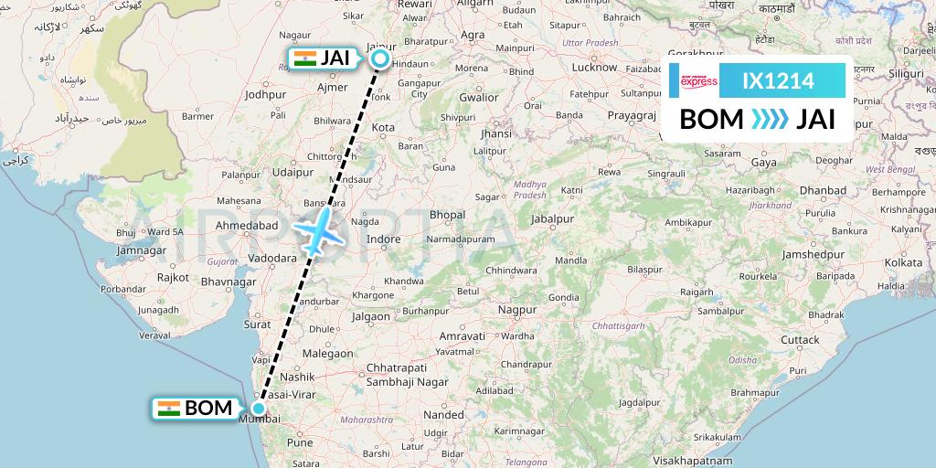 IX1214 Flight Status Air India Express: Mumbai to Jaipur (AXB1214)