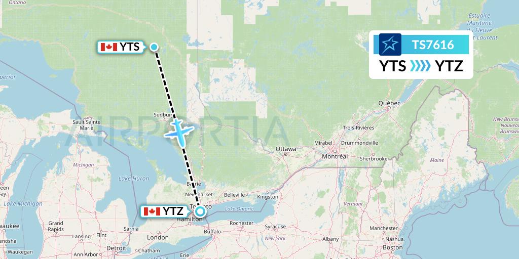 TS7616 Flight Status Air Transat: Timmins to Toronto (TSC7616)