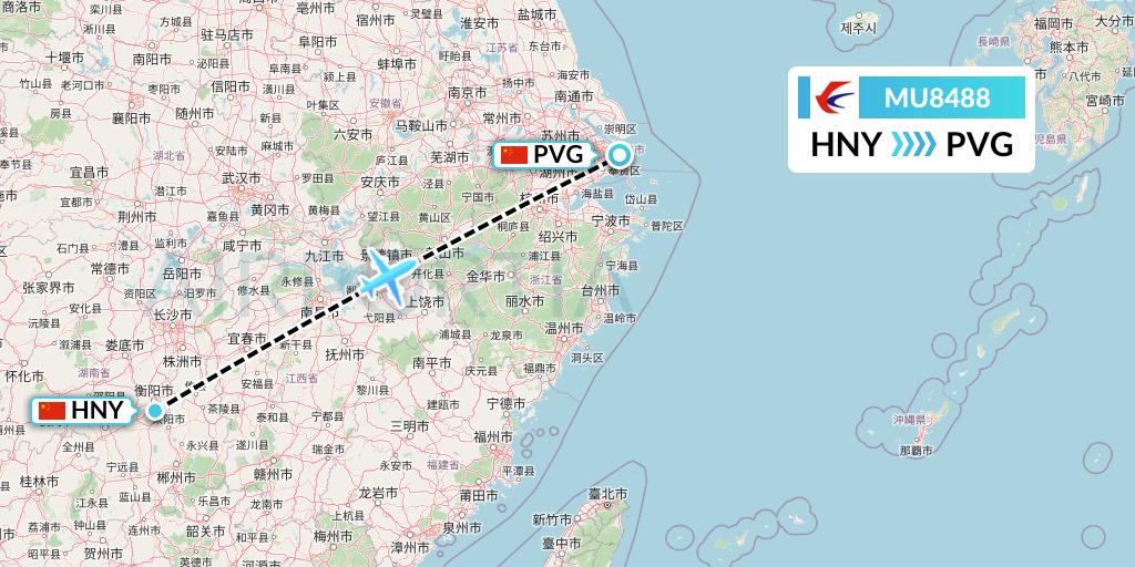 MU8488 Flight Status China Eastern Airlines: Hengyang to Shanghai (CES8488)