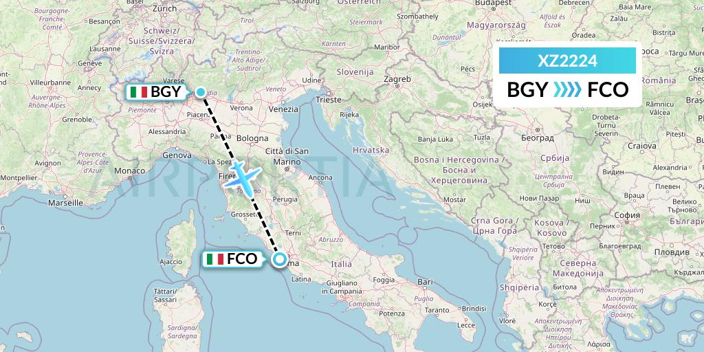 XZ2224 Flight Status Aeroitalia: Milan to Rome (AEZ2224)