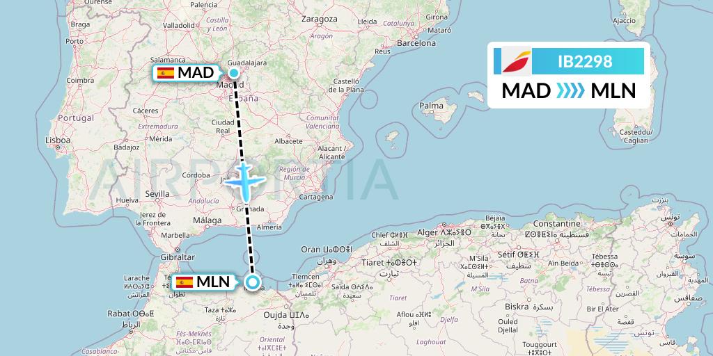 IB2298 Flight Status Iberia: Madrid to Melilla (IBE2298)