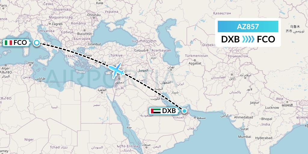 AZ857 Flight Status ITA Airways: Dubai to Rome (ITY857)