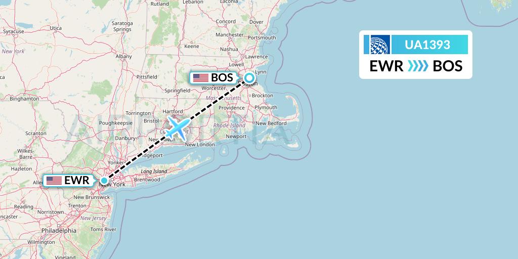 UA1393 Flight Status United Airlines: New York to Boston (UAL1393)